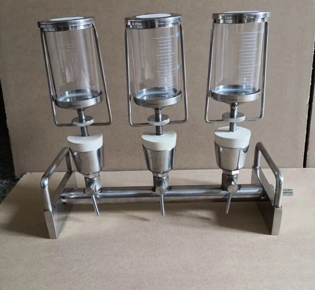 Multiple Glass Suction Filtration Device,Three ports,Rubber Stopper ...
