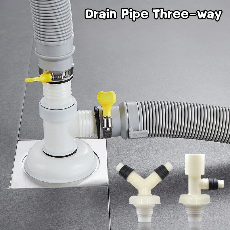 Basin-Washing-Machine-Sewer-Tee-Drain-Pipe-Floor-Drain-Dual-Purpose ...