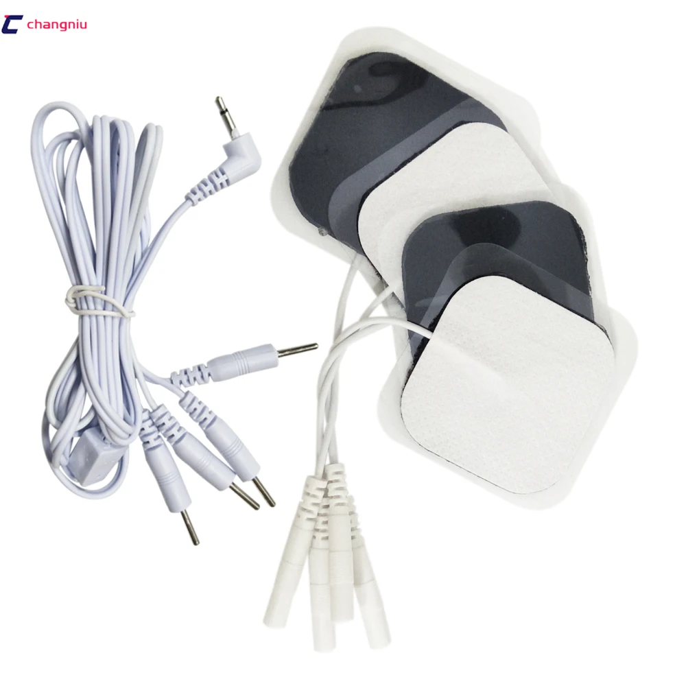 Free-Shipping-10pcs-4-4cm-Tens-Electrode-Pads-and-electrode-wire-cable ...