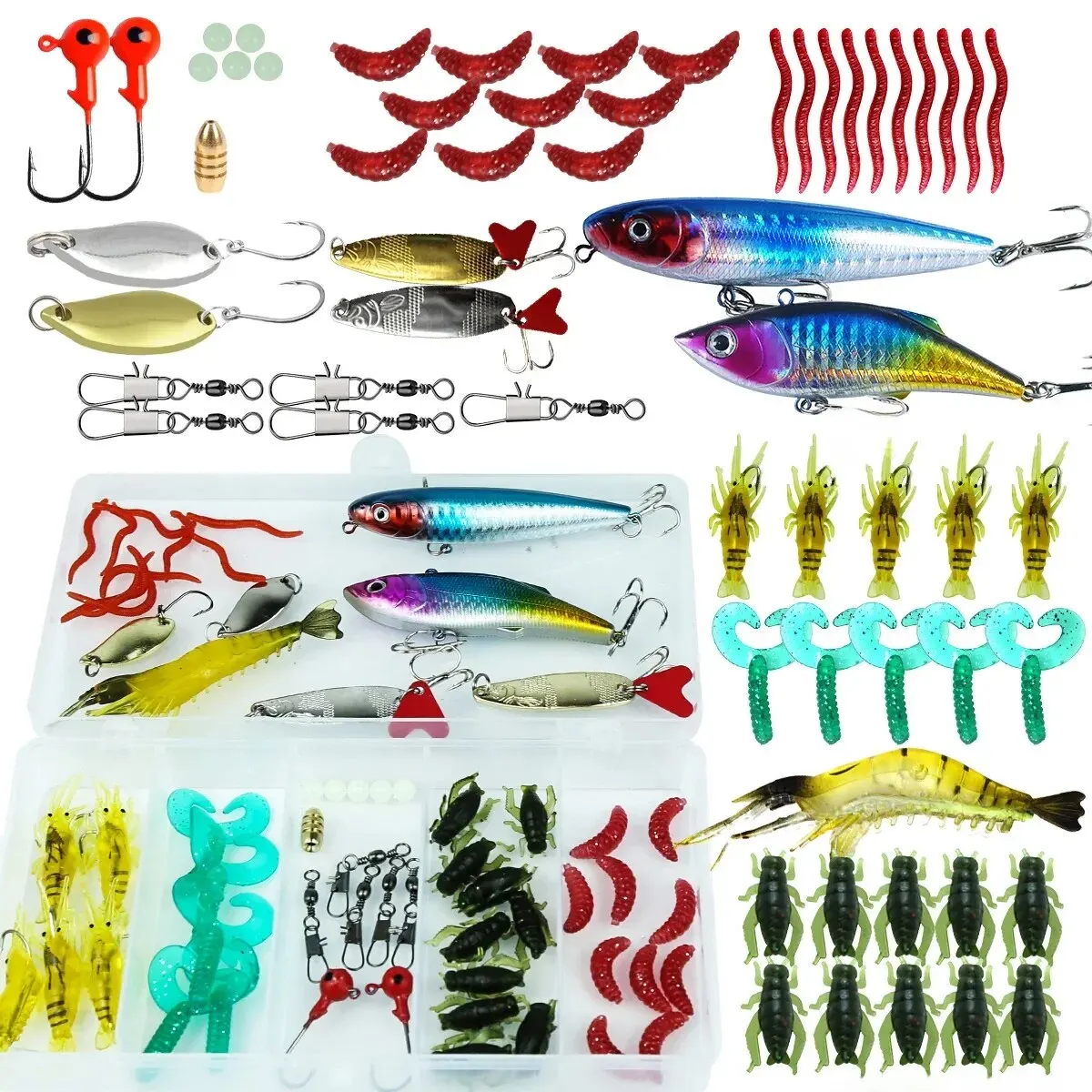 Lure-Bait-Set-Full-Kit-Shiny-Soft-Simulated-Minnow-Lure-Combination ...