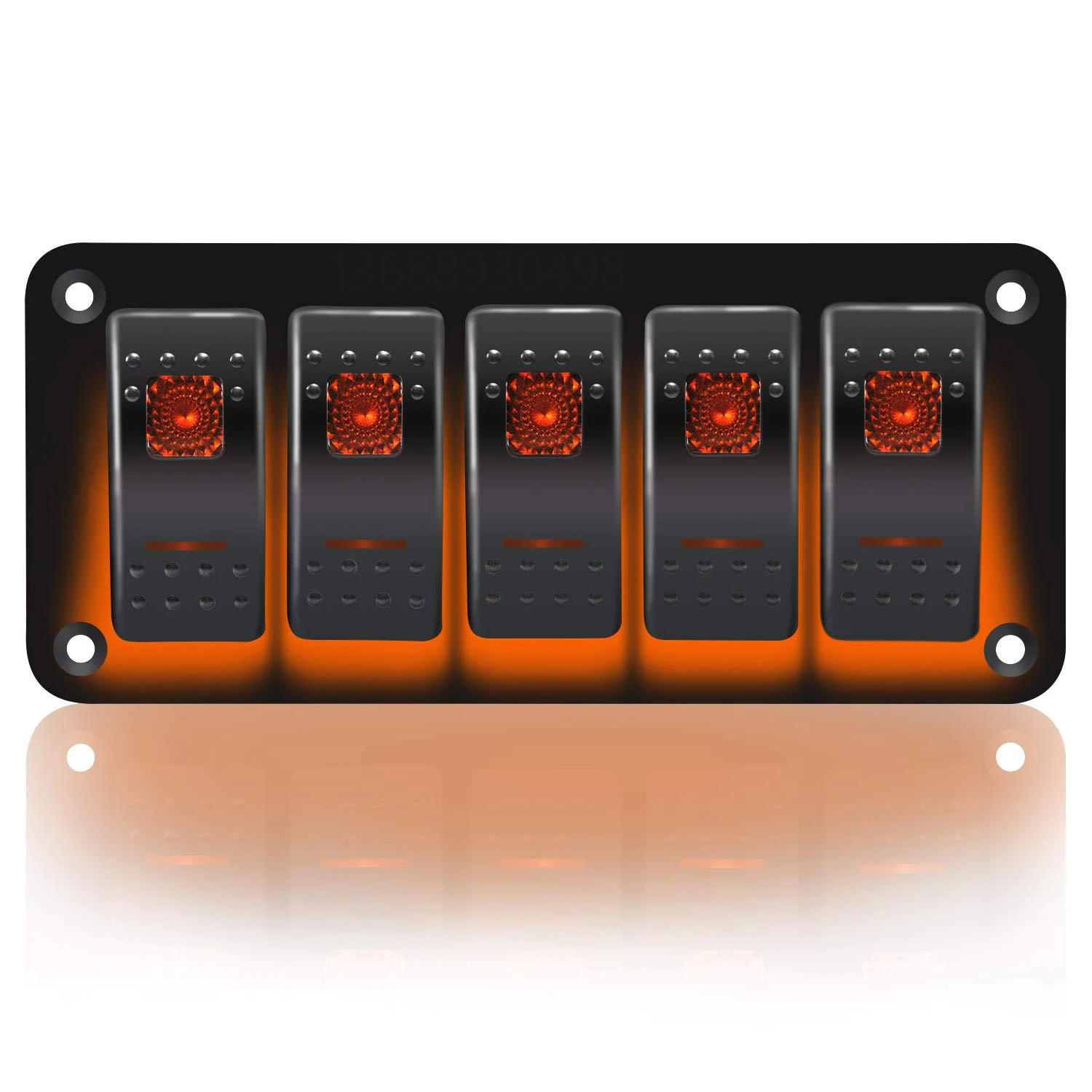 Pre-wired-5-Group-Rocker-Switch-Aluminum-Panel-with-40-A-Inline-Safe ...