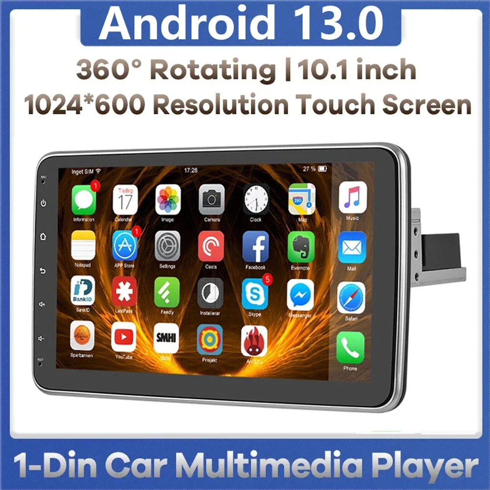 10-1inch-Android-13-Rotate-Android-Screen-Car-Radio-Android-1Din ...