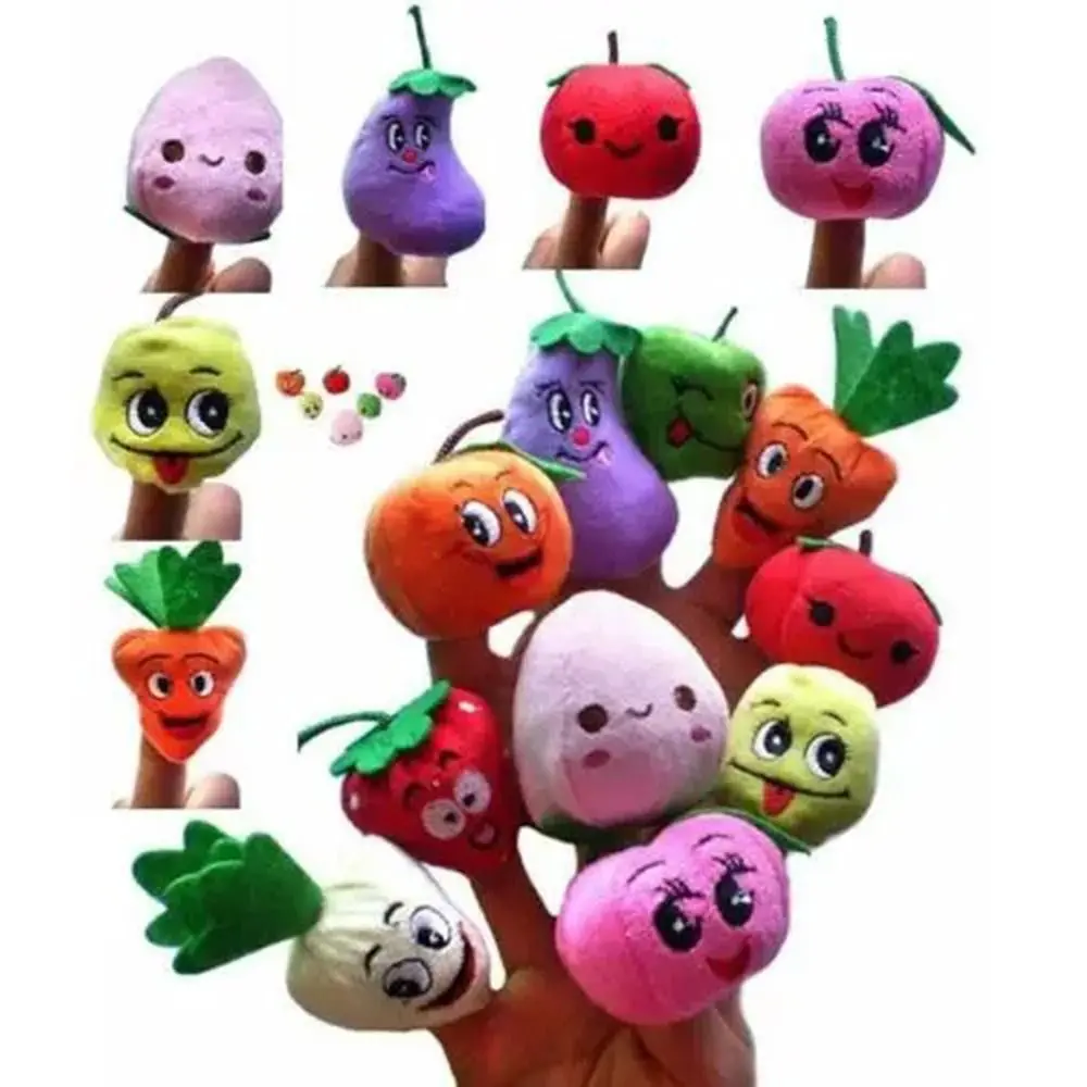 10-PCS-Cute-Fruit-Vegetable-Finger-Puppets-Toys-Mini-Cartoon-Role ...
