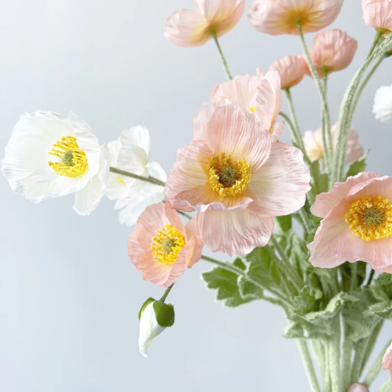 Artificial Poppy Flowers Silk | Poppy Flower Plants Sale | Poppy Flower ...