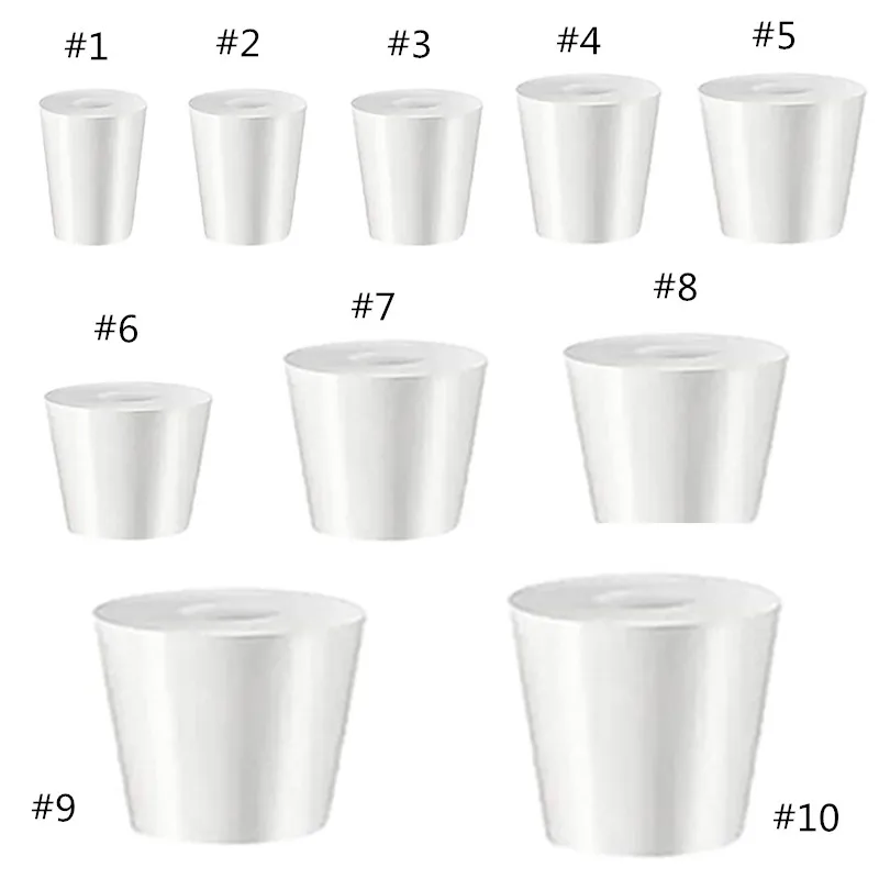 Silicone-Rubber-Tapered-Plug-With-Hole-Food-Grade-Rubber-Stopper-for ...