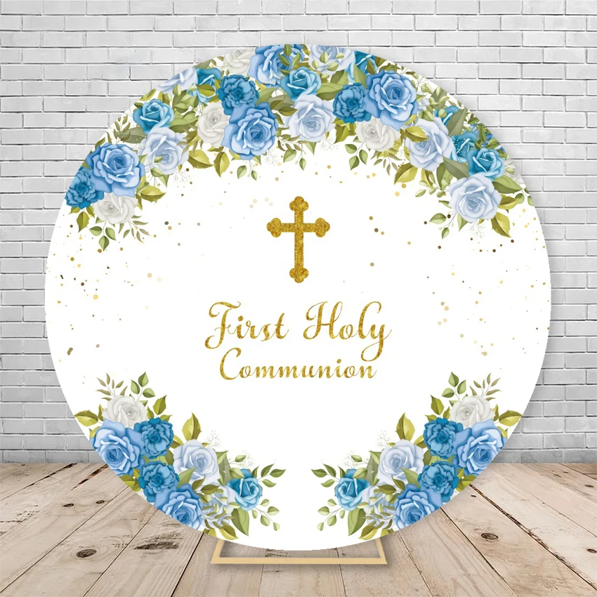 Floral Backdrop 7x5ft God Bless Backgound, First Holy Communion Baptism ...