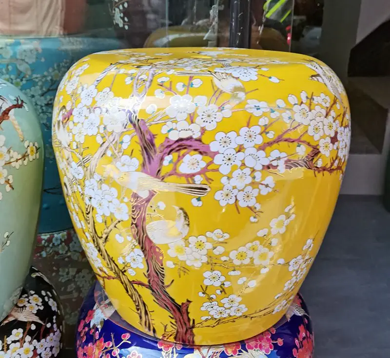 Jingdezhen Garden porcelain stool drum toilet shower stool bathroom ...