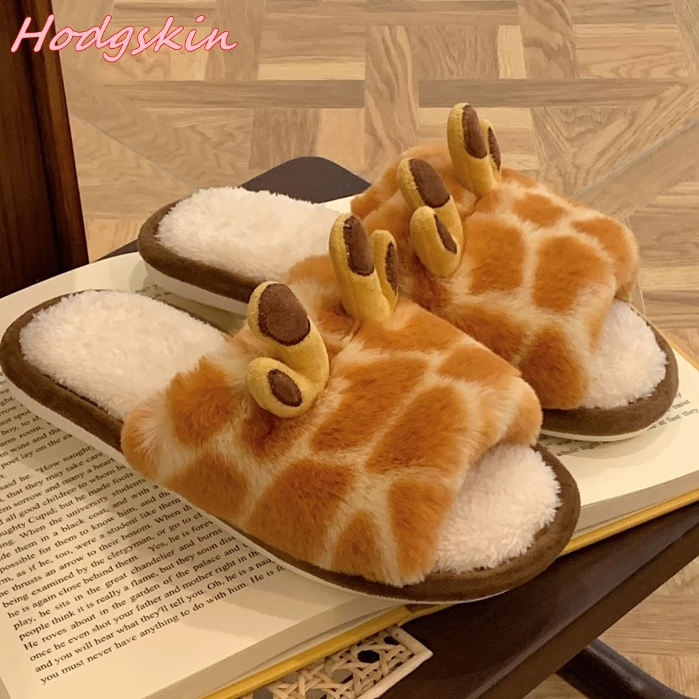 Autumn-Winter-Women-Slippers-Round-Toe-Slingback-Slip-On-Flat-with ...