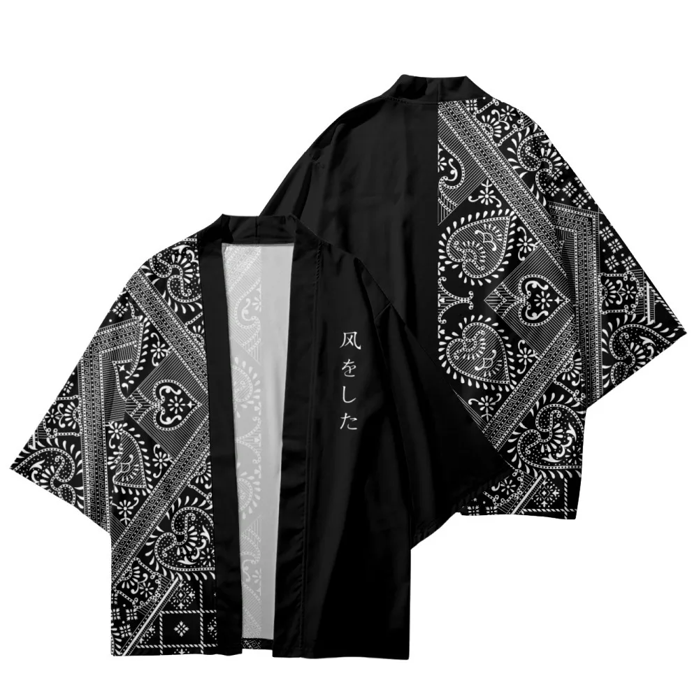 Yukata Haori Asian Clothes Cardigan Kimono Shirt Traditional Japanese ...