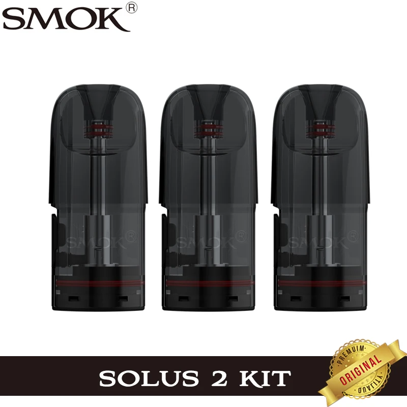 3pcs/lot Original Smok Solus 2 Pod Cartridge 2.5ml With Mesh 0.9ohm ...