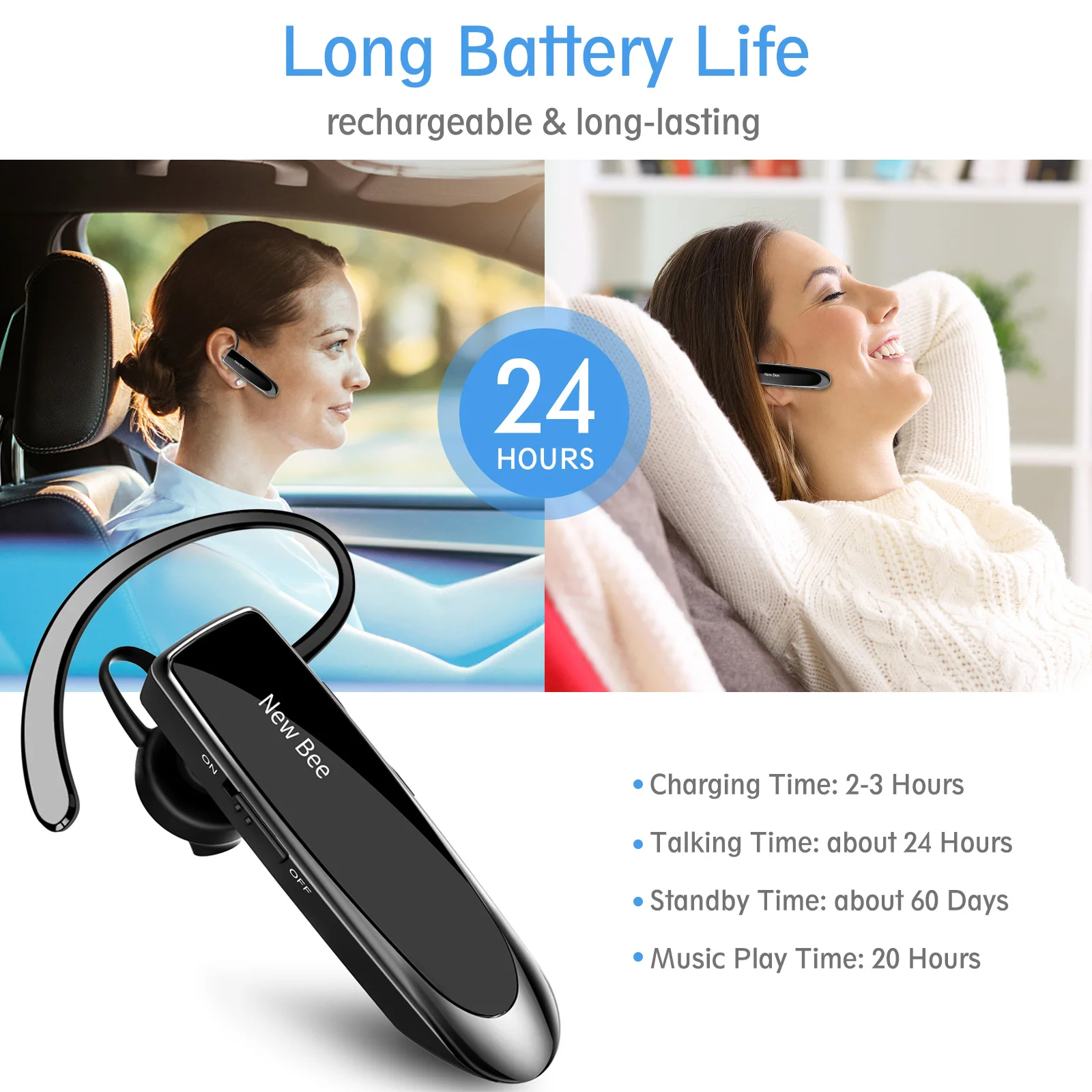 Single-Wireless-Bluetooth-Headset-Earphone-Noise-Cancelling-Mic-Sports ...