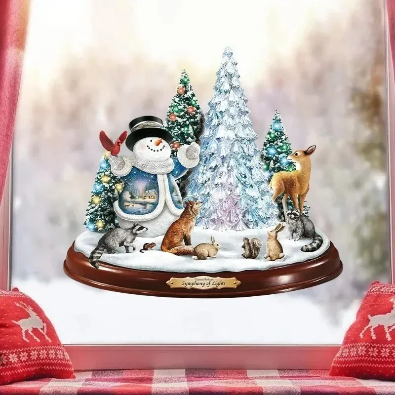 Christmas-Window-Sticker-Snowman-Santa-Claus-Xmas-Tree-Glass-Wall-Decor ...