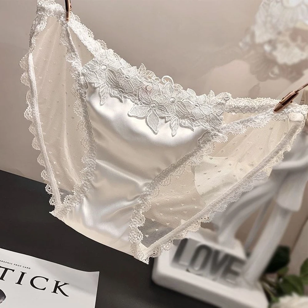 Women Lace Sexy Briefs Oil Shiny Seamless Knickers See Though ...