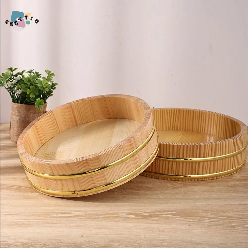 Tableware Creative Rice Sushi Bowl Bucket Tub Reusable Exquisite Wood ...