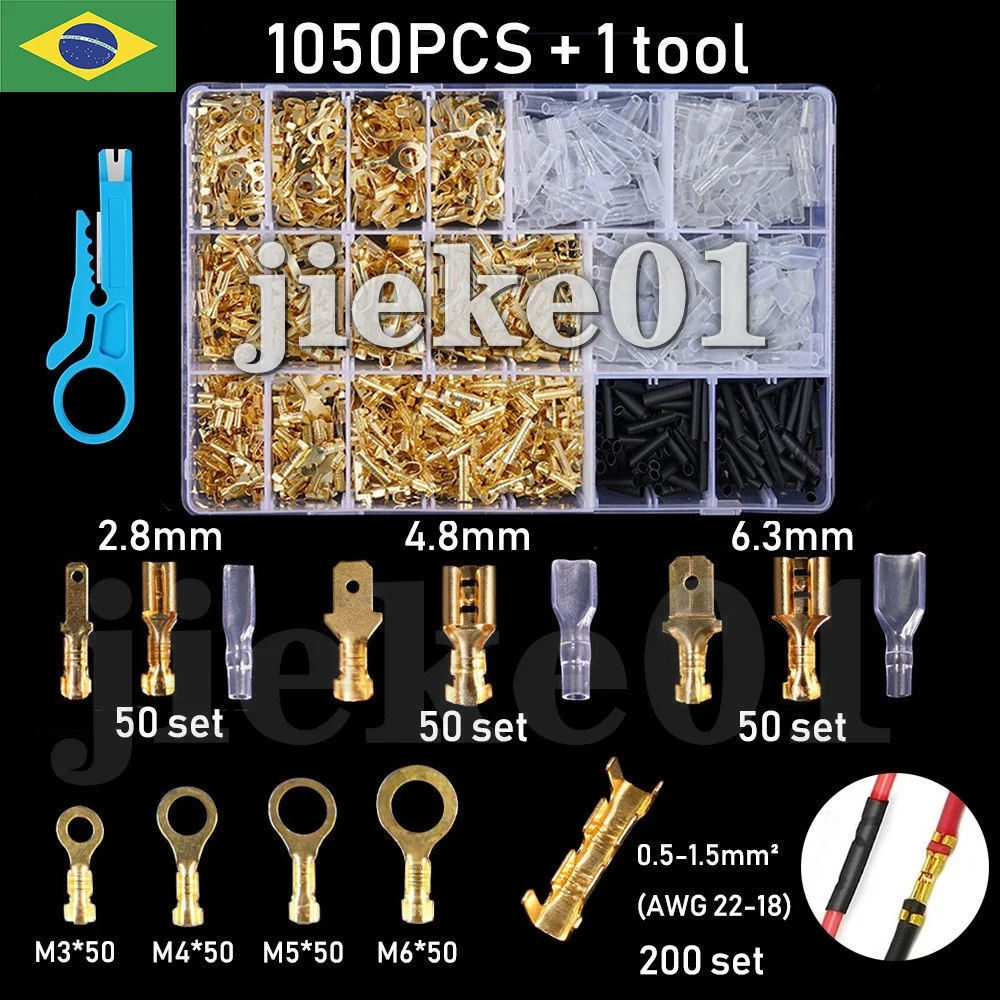 Macho-Connector-Plug-Terminals-Terminais-de-Crimpagem-1051-PCs-2-8mm-4 ...