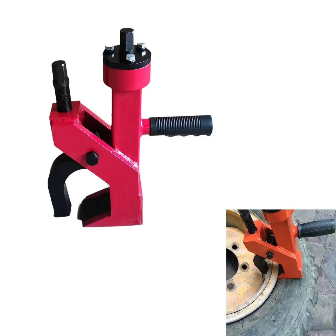 Tire Peeler Artifact Portable Picker Forklift Special Manual Press ...