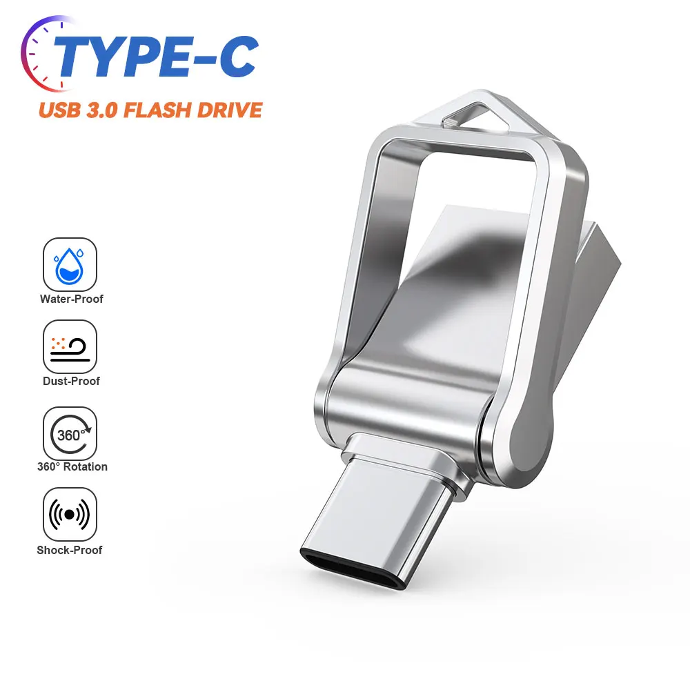 Topesel32gb 64gb 128gb Type C Ultra Dual Mini Usb 3.0 Flash Drive ...