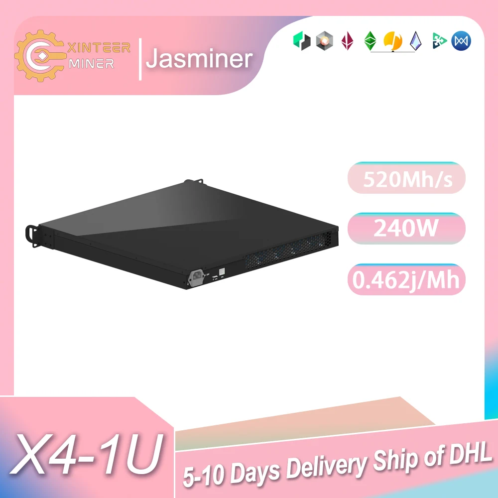 Jasminer-minero-X4-1U-520MH-s-Hashrate-240W-Power-Server-Architecture-Consumation-ETC-PK ...