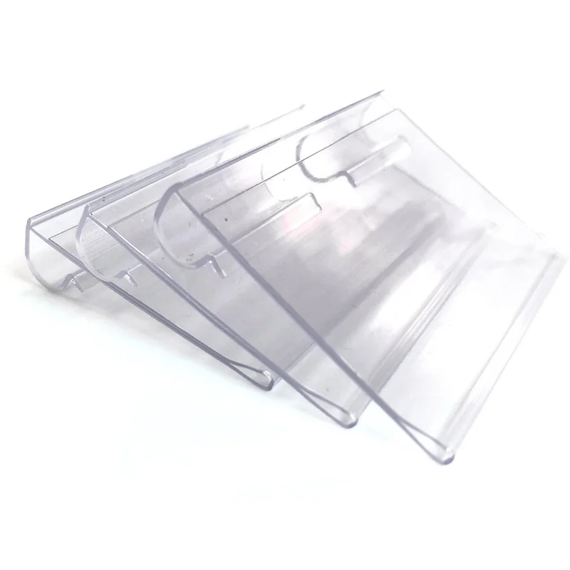 50pcs-Clear-Plastic-Display-Holder-Double-Hook-Wire-Shelf-Retail-Price ...