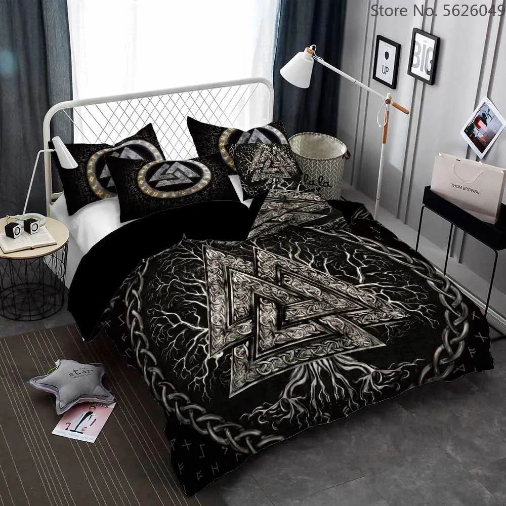 Viking-Blood-Eagle-Bedding-Set-Queen-Size-Mysterious-Viking-Meditation ...