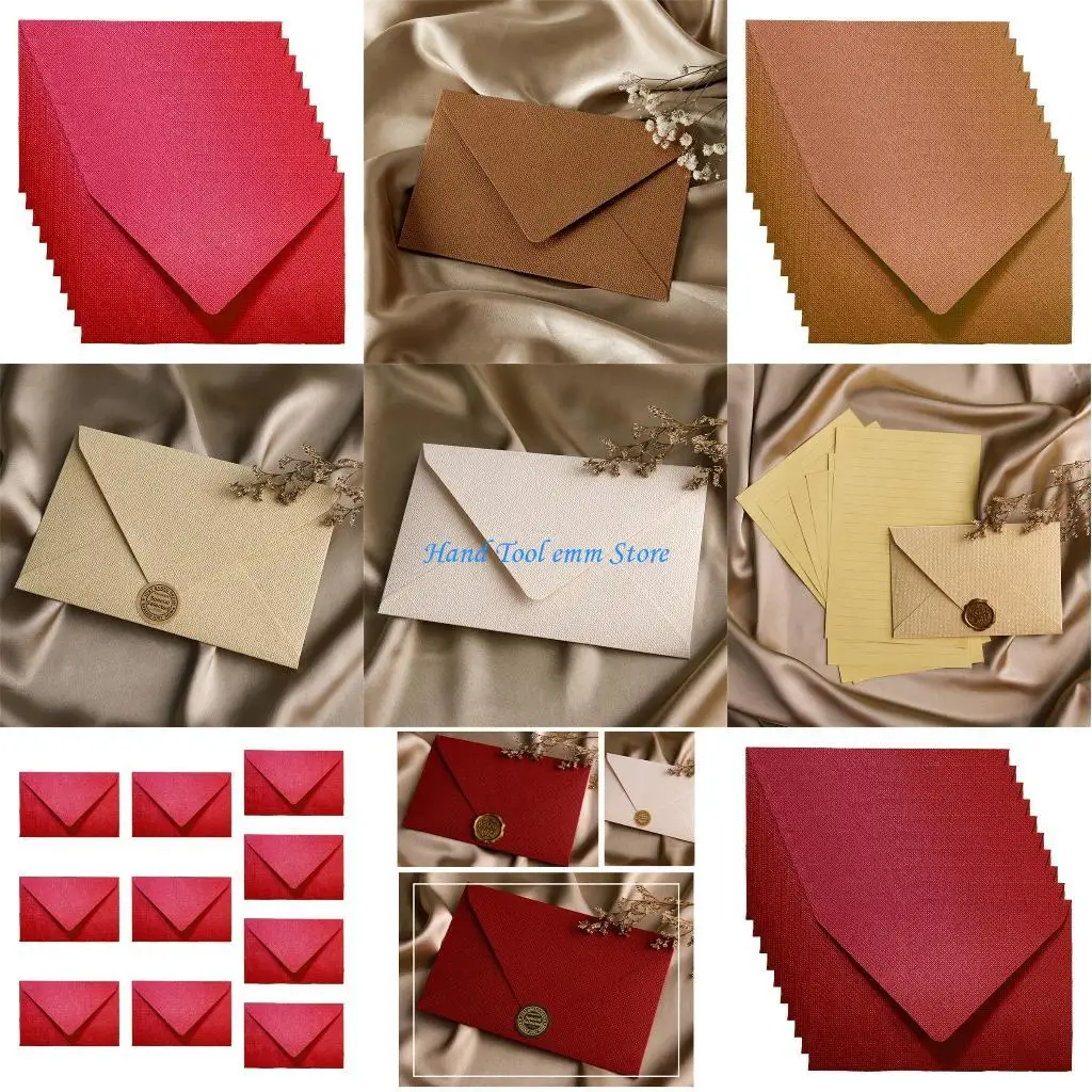 H37F 10Pcs Business Mailing Colorful Envelopes Assorted Colors, Paper V ...