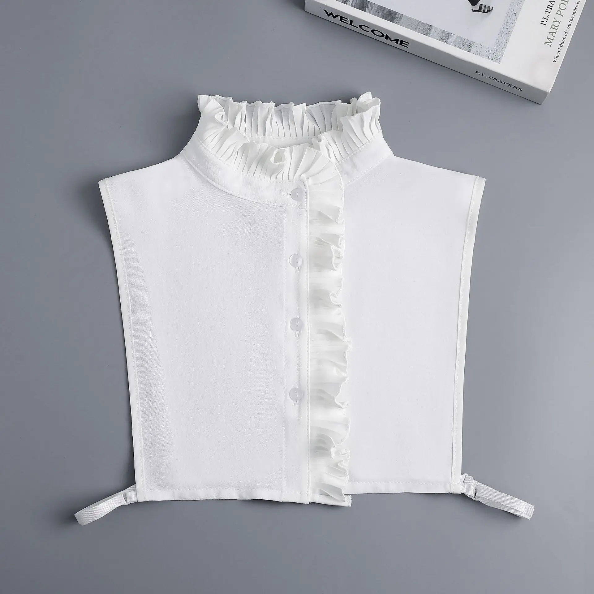 Ladies-Ruffles-Stand-Fake-Collar-For-Women-False-Shirt-Blouse ...