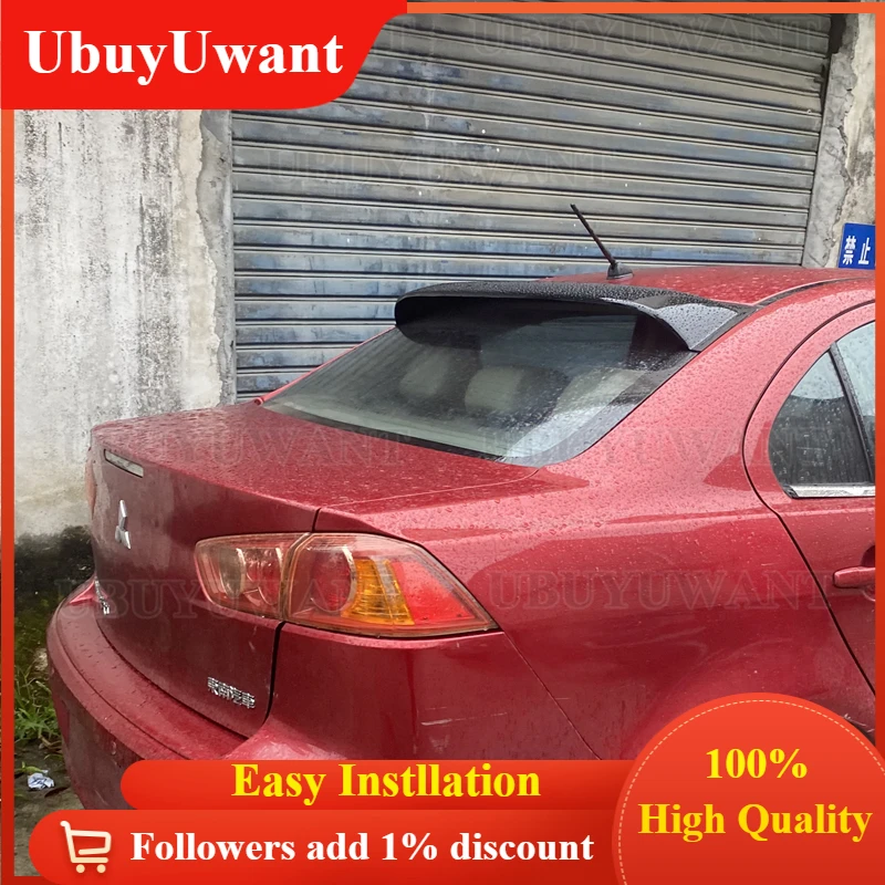 EPARTS ABS Carbon Fiber Look Shark Fin Rear Roof Spoiler Wing Window ...