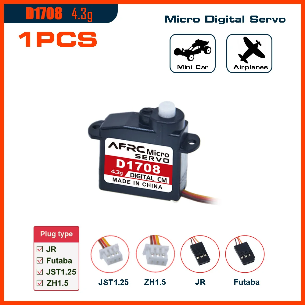 AFRC D1708 Micro Digital Servo 4.3g For RC Mini Cars and AirPlanes 0 ...