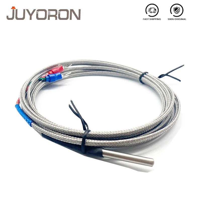 4mm*30mm K J PT100 1m 2m 3m 5m 10m Probe Type Shielded Braide Wire ...