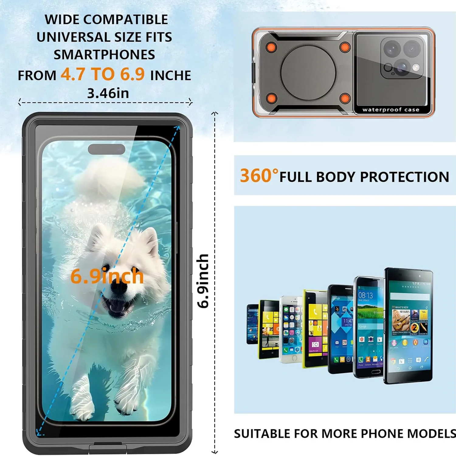 Universal IP68 Waterproof Diving Phone Case – Premium Underwater ...