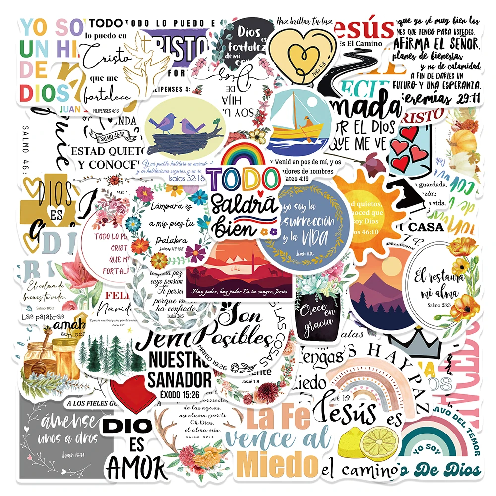 Pegatinas-con-frase-de-Jes-s-en-espa-ol-calcoman-as-de-la-Biblia ...