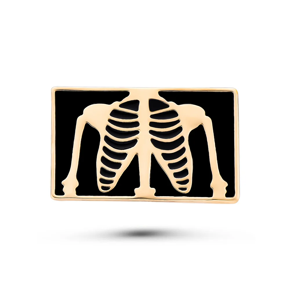 Harong-Human-Rib-Skeleton-Metal-Pin-Medical-Anatomia-Enamel-Brooch ...