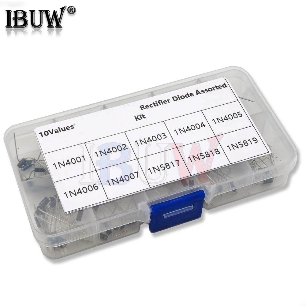 100Pcs-10-Values-Rectifier-Diode-Assorted-Kit-1N4001-1N4002-1N4003 ...