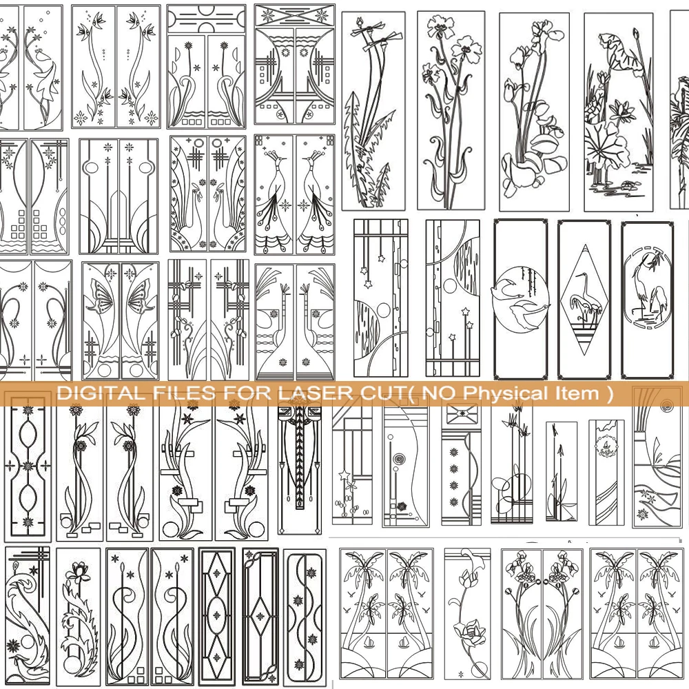 800PCS-Door-Decor-File-Laser-Cut-Vector-File-PLT-Format-CDR-Vector ...
