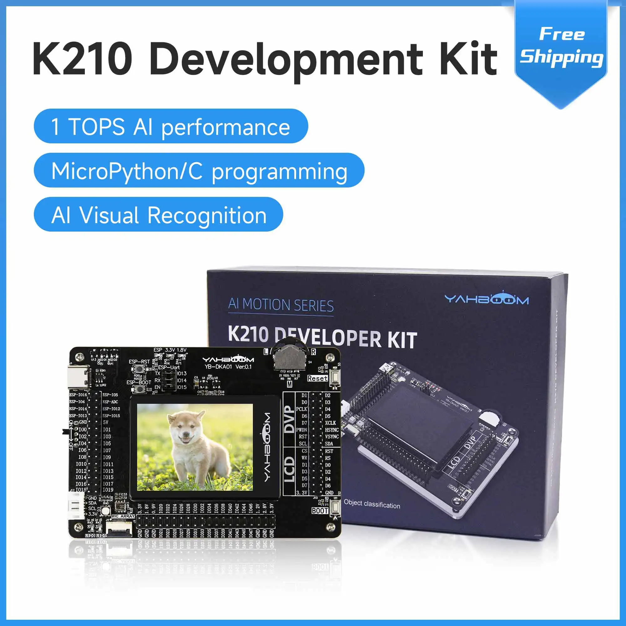 Yahboom-K210-Developer-Kit-support-C-Language-MicroPython-Programming-for-AI-Visual-Recognition ...