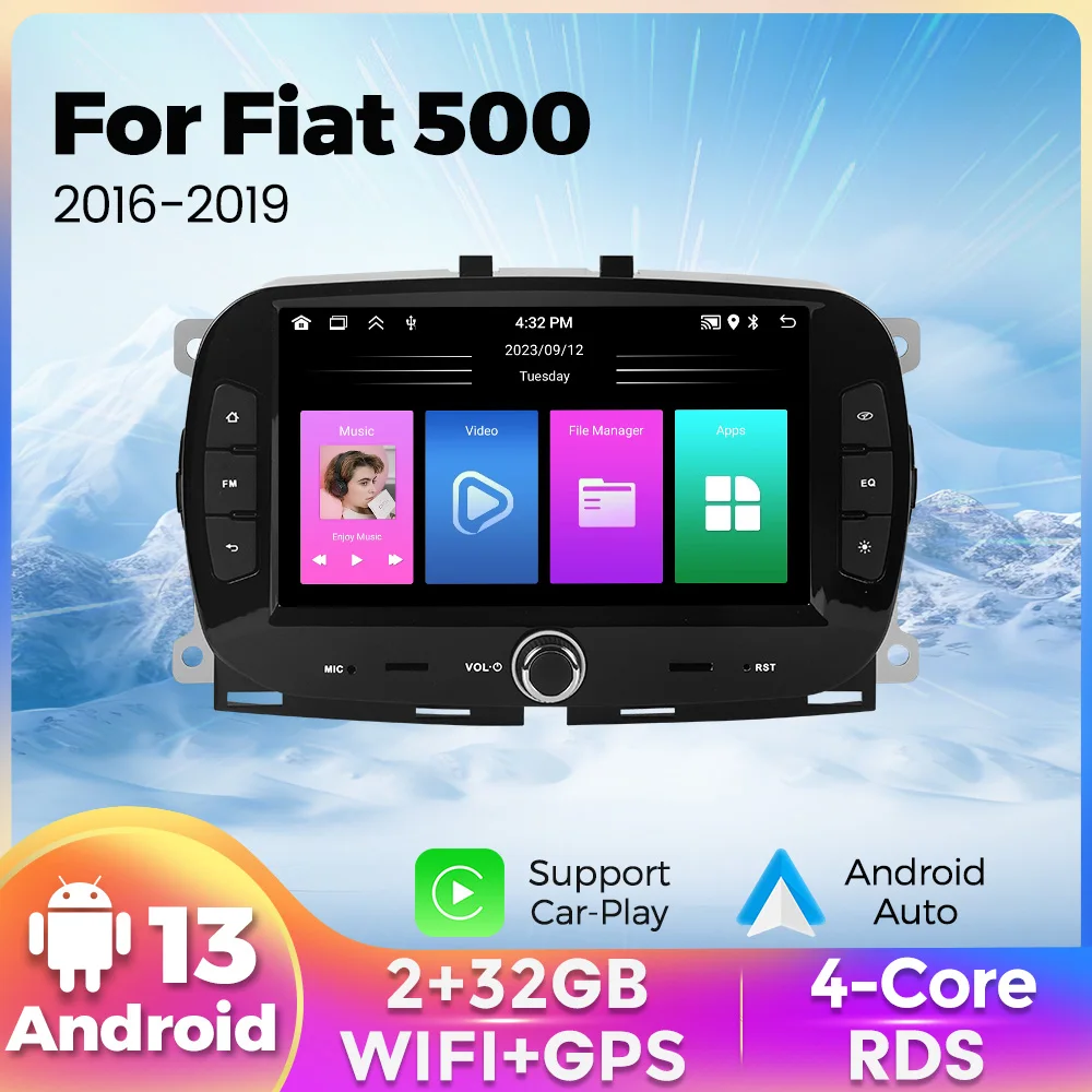 Android-13-Auto-2-Din-Stereo-Wireless-Carplay-Auto-Navigation-For-Fiat ...