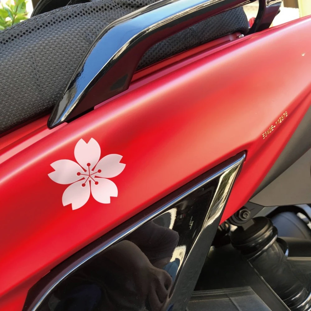 2PCS JDM Sakura Motorcycle Stickers Waterproof Side Panels Fuel Tank ...