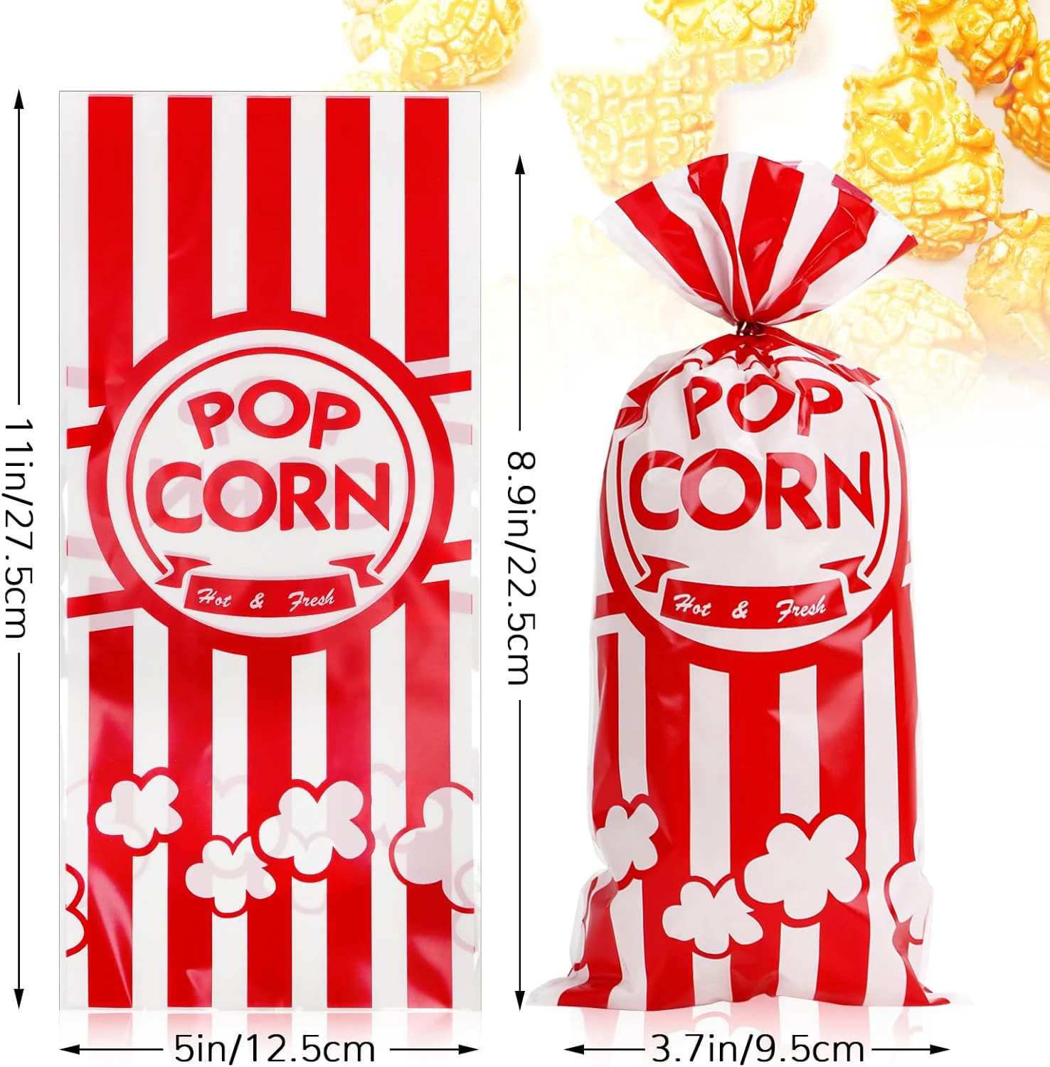 50pcs-Plastic-Popcorn-Bags-with-Twist-Ties-Candy-Bags-Red-White-Stripe ...