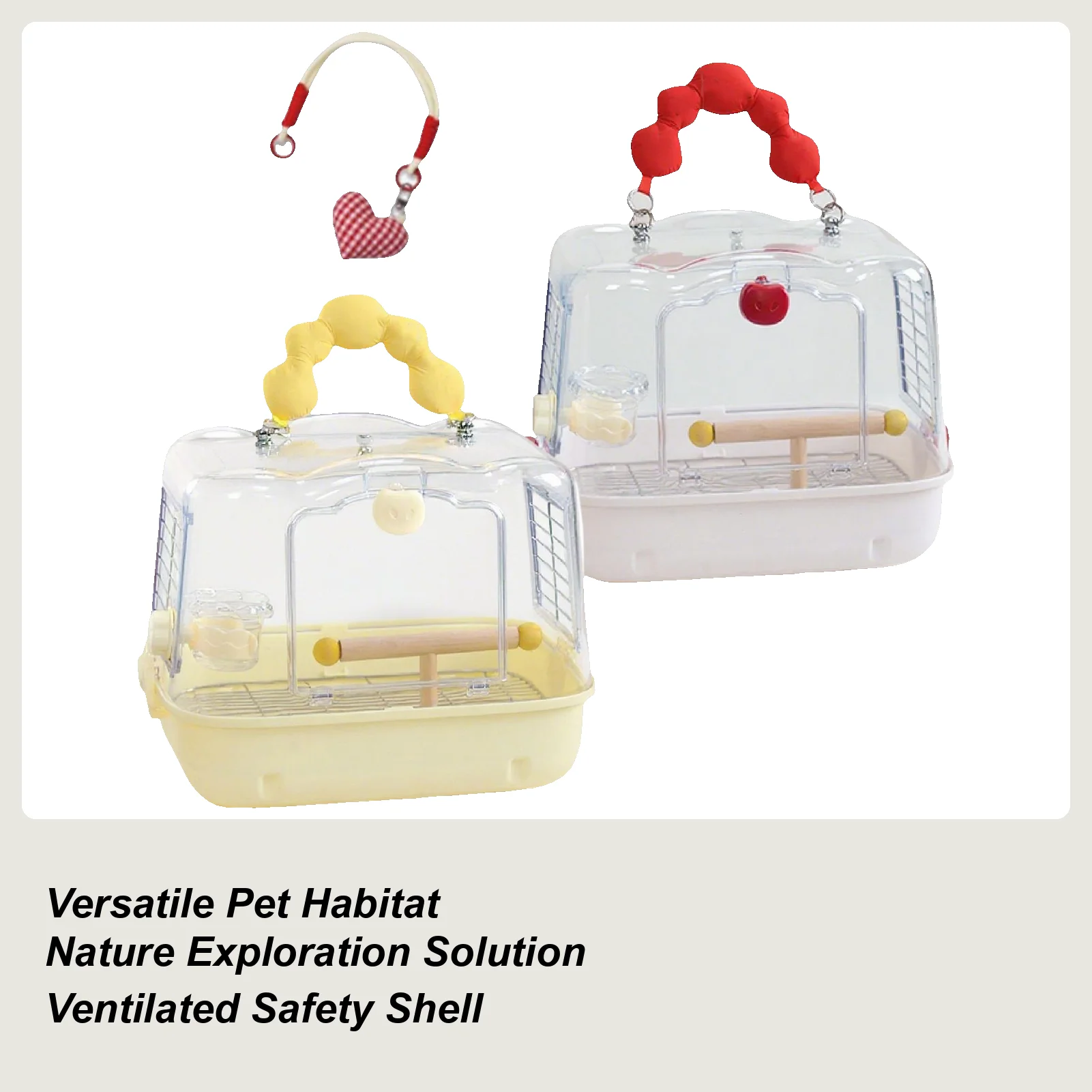 Bird Carrier Travel Cage Transparent Parrot Carry Bag Bird Travel ...