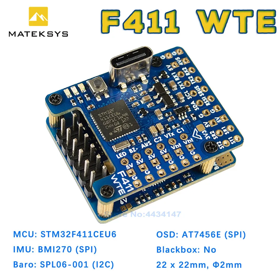 Matek Mateksys F411-WTE STM32F411CEU6 Flight Controller Built-in BEC 5V ...