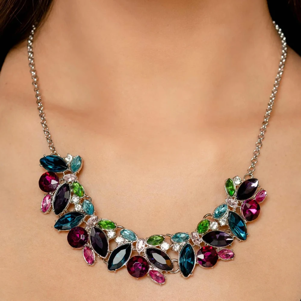 Stonefans-Colourful-Geometric-Choker-Necklace-Chain-Bridal-Accessories ...