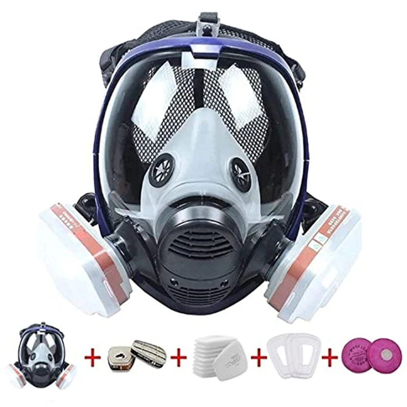 Chemical mask 6800 15/17 in 1 gas mask dust respirator paint ...