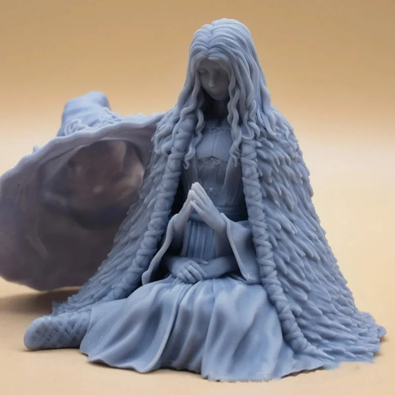 Halloween Witch Lanni Statue Candle Plaster Process Resin Silicone Mold ...