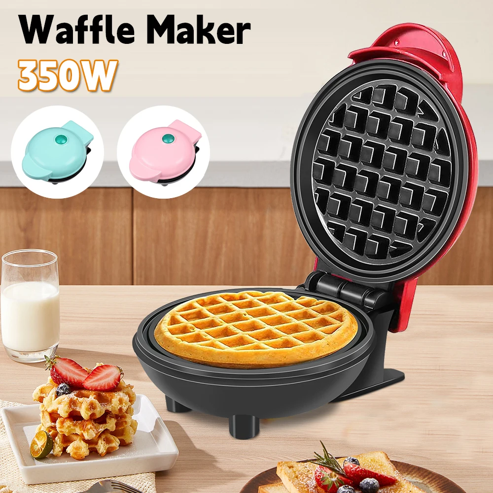 350W-Mini-Waffle-Maker-Electric-Breakfast-Maker-Non-Stick-Pancake ...