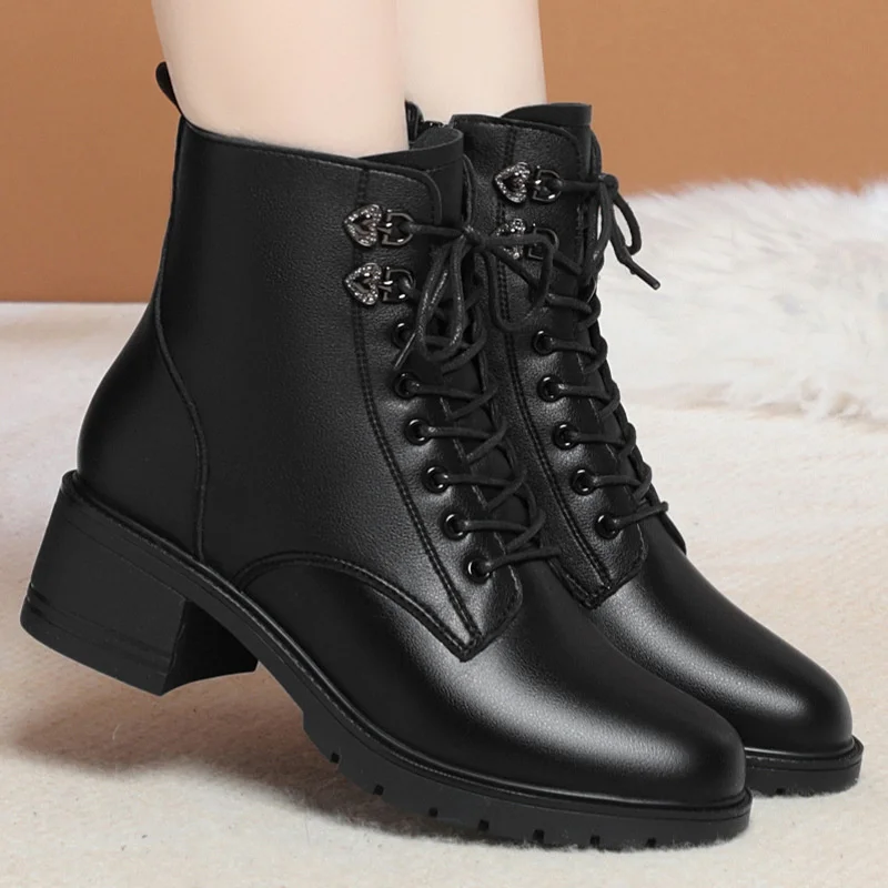 Botas-de-Punta-puntiaguda-para-mujer-botas-cortas-brit-nicas-de-algod-n ...