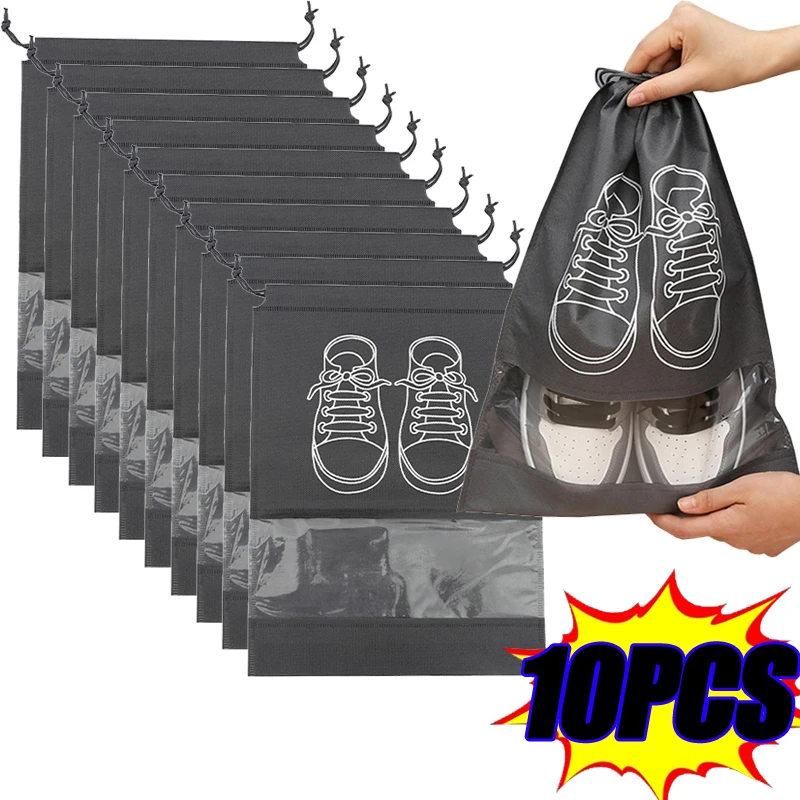 5-10PCS-Shoes-Storage-Organizer-Bags-Non-Woven-Shoe-Dust-Bags-Portable ...