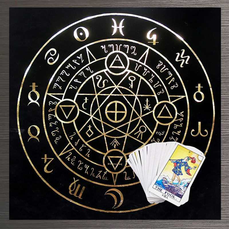 Tarot-Card-Tablecloth-12-Constellations-Divination-Tarot-Mat-Magic-Rune ...