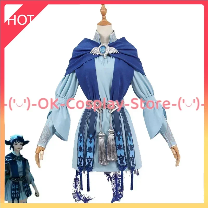 [Custom Made] Game FF14 Meteion Cosplay Costumes Little Blue Bird ...