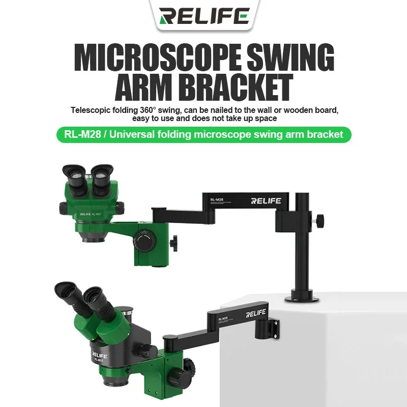 RELIFE-RL-M28-Universal-Folding-Microscope-Swing-Arm-Bracket-Telescopic ...