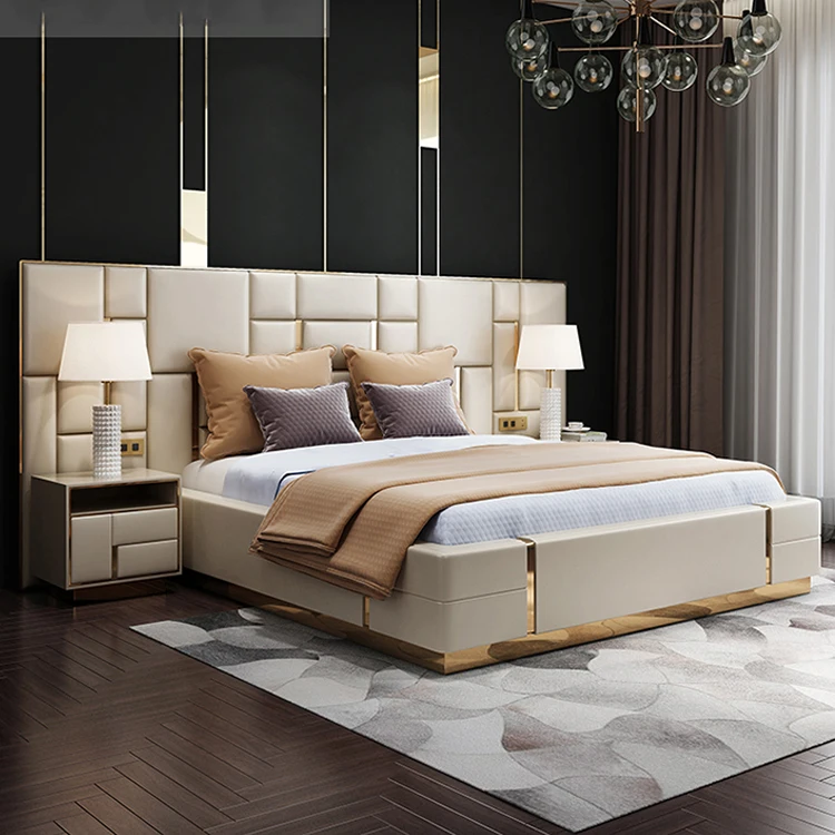 CH8831 Plus High Quality Bedroom Set Modern Luxury Ottoman Bed Set Wood ...